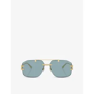 Versace Ve2275 Irregular-frame Sunglasses - Gold
