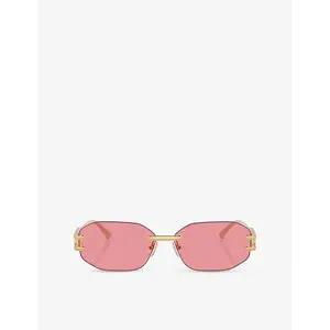 Versace Ve2274 Irregular-frame Sunglasses - Gold