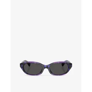 Burberry Be4447d Oval Sunglasses - Purple
