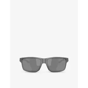 Oakley Gibston Xl Rectangle-frame Sunglasses - Grey