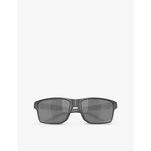 Oakley Gibston Xl Rectangle-frame Sunglasses - Grey