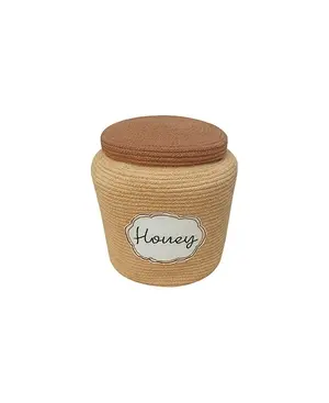 LORENA CANALS Honey Pot Basket 11" X 10 - Honey/toffee