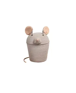 LORENA CANALS Renata The Rat Basket - Pearl Grey/rose/dark Grey