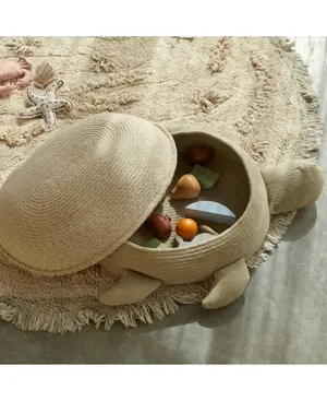 LORENA CANALS Mama Turtle Basket 7" X 2' 3" X 1' 6