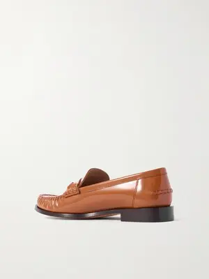 FERRAGAMO Harry Patent-leather Loafers - Brown