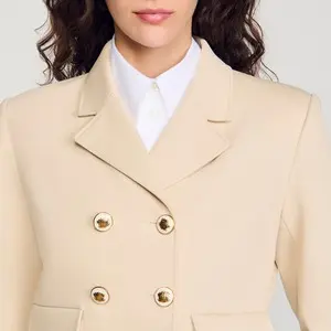 Sandro Cropped Buttoned Jacket