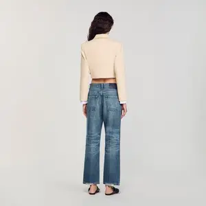Sandro Cropped Buttoned Jacket