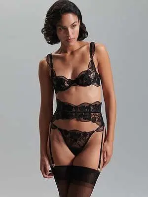 Victoria's Secret Bluebella Gabriella Waspie Suspender - Black