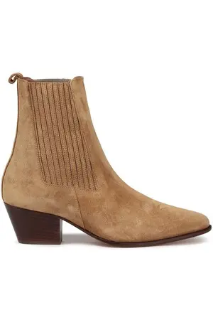 Sandro Suede Ankle Boots - Sand