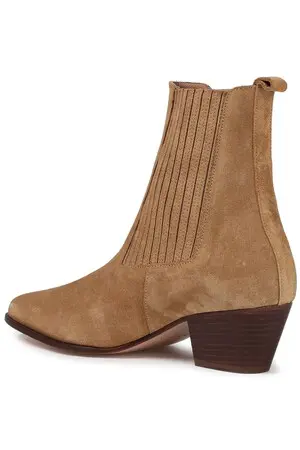 Sandro Suede Ankle Boots - Sand