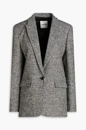 Sandro Houndstooth Wool-blend Bouclé-tweed Blazer