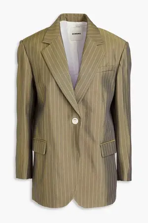 Sandro Pinstriped Twill Blazer
