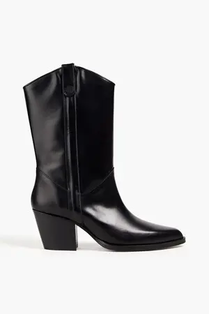 Maje Leather Cowboy Boots