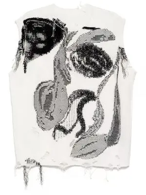 JNBY Jacquard Vest - White