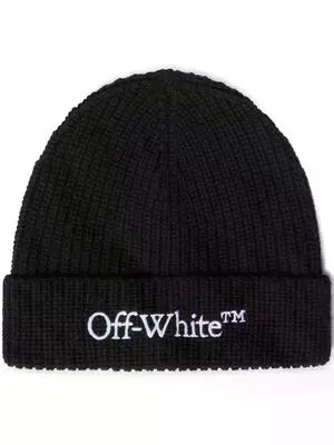 Off-White Logo-embroidered Beanie