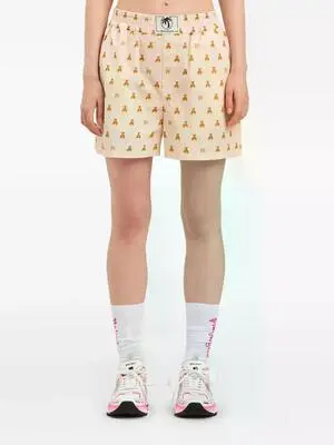 Palm Angels Mini Bear Monogram Shorts - Pink