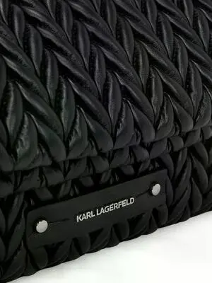 Karl Lagerfeld K/weave Shoulder Bag - Black