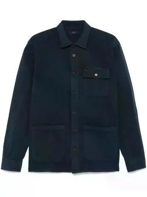 FAY Button-up Overshirt - Blue