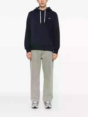 AUTRY Logo Embroidered Hoodie - Blue