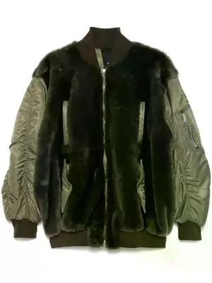 BLANCHA Shearling Bomber Jacket