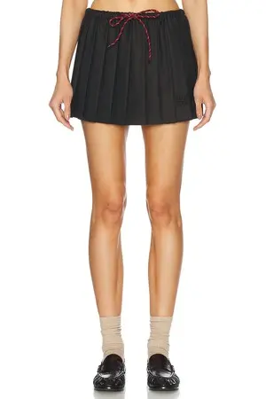 Black Pleated Mini Skirts