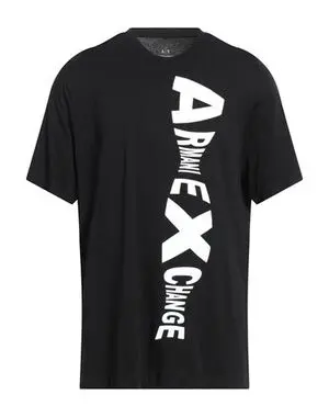 Armani Exchange Man T-shirt Tomato Red Size S Cotton Black