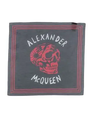 Alexander McQueen Scarf Midnight Cotton, Silk - Blue