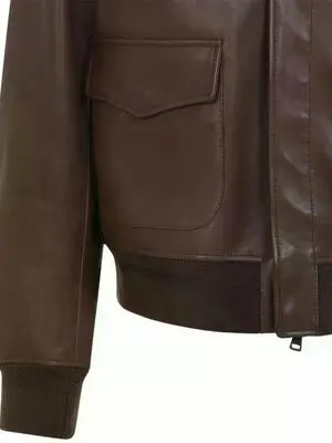 Ralph Lauren Purple Label Zip-up Leather Jacket