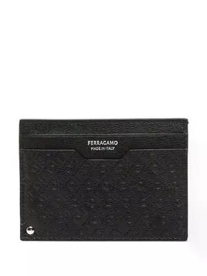 FERRAGAMO Patterned Cardholder - Black