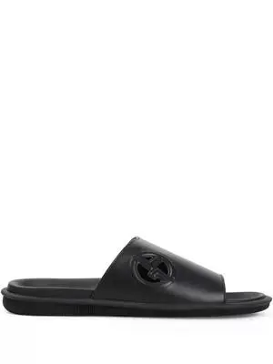 Giorgio Armani Logo-embossed Slides