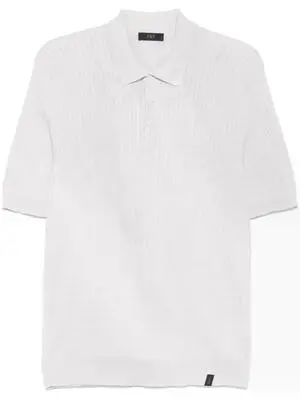 FAY Cable-knit Polo Shirt
