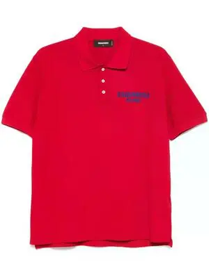 Dsquared2 Dyed Logo-patch Polo Shirt