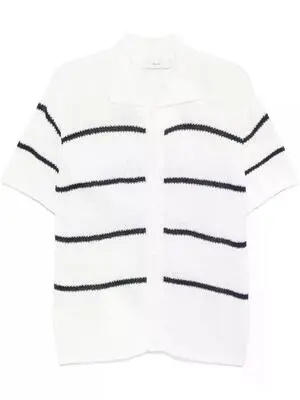DUNST Striped Shirt - White