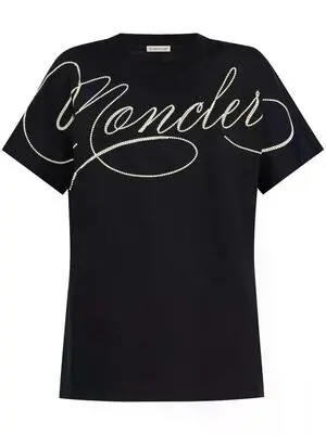 Moncler Embroidered Logo T-shirt - Blue