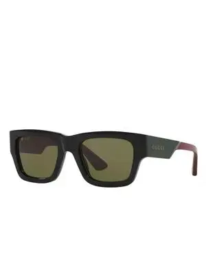 Gucci Rectangle-frame Sunglasses - Black