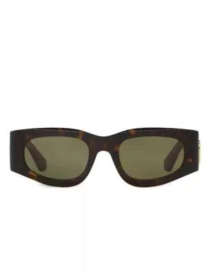 Gucci Rectangle-frame Sunglasses - Brown