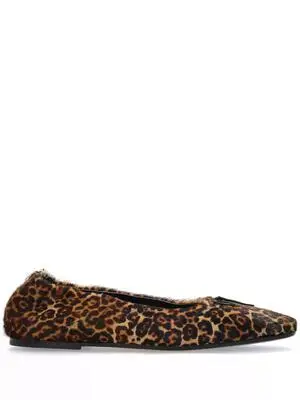 GOLDEN GOOSE Leopard-print Ballerina Flats - Brown