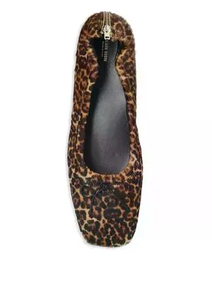 GOLDEN GOOSE Leopard-print Ballerina Flats - Brown