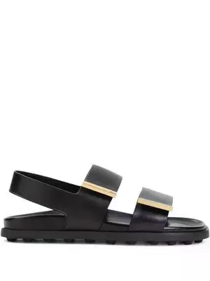 TOD'S Leather Sandals - Black