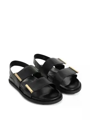 TOD'S Leather Sandals - Black
