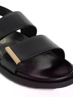 TOD'S Leather Sandals - Black