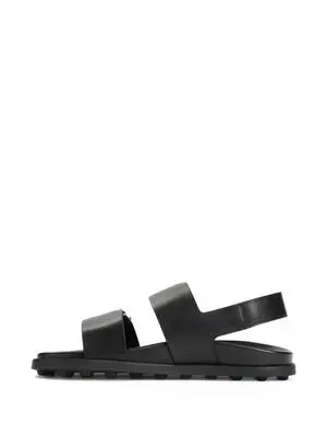 TOD'S Leather Sandals - Black