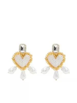 VANINA Love Letter Earrings - White