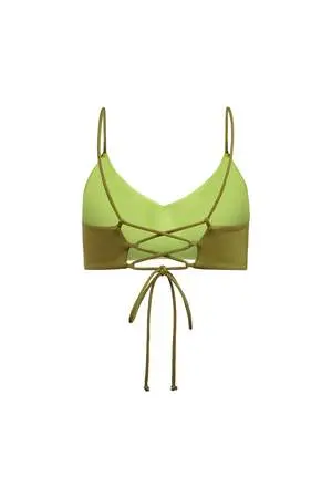 MARIE OLIVER Lorelei Reversible Bikini Top - Juniper Green