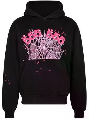SP5DER Angel Number Hoodie - Black