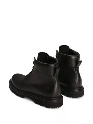 Dolce & Gabbana Calfskin Lace-up Combat Boots