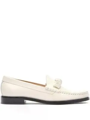 STUART WEITZMAN Leather Loafers - White