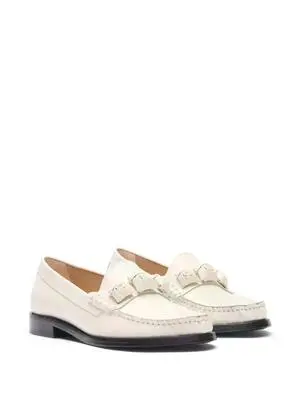 STUART WEITZMAN Leather Loafers - White