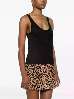 Saint Laurent Scoop-neck Top - Black