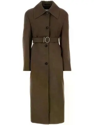 JIL SANDER Belted Coat - Brown